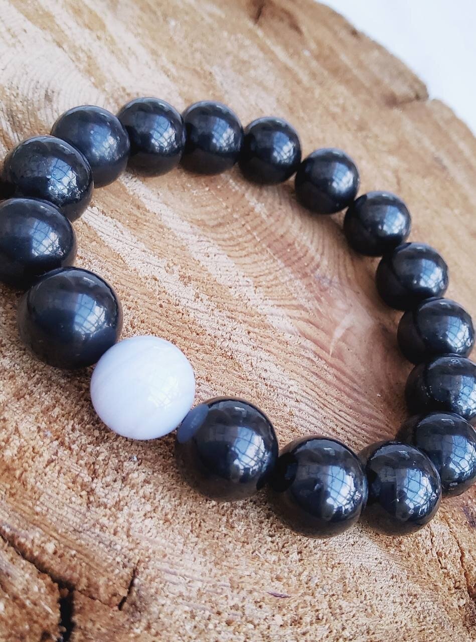 Браслет Samma, агат, шунгит