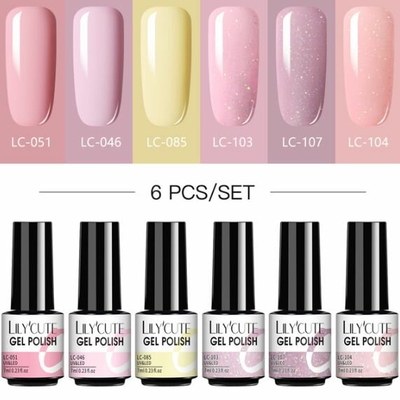 6 шт./компл. набор гель-лаков для ногтей