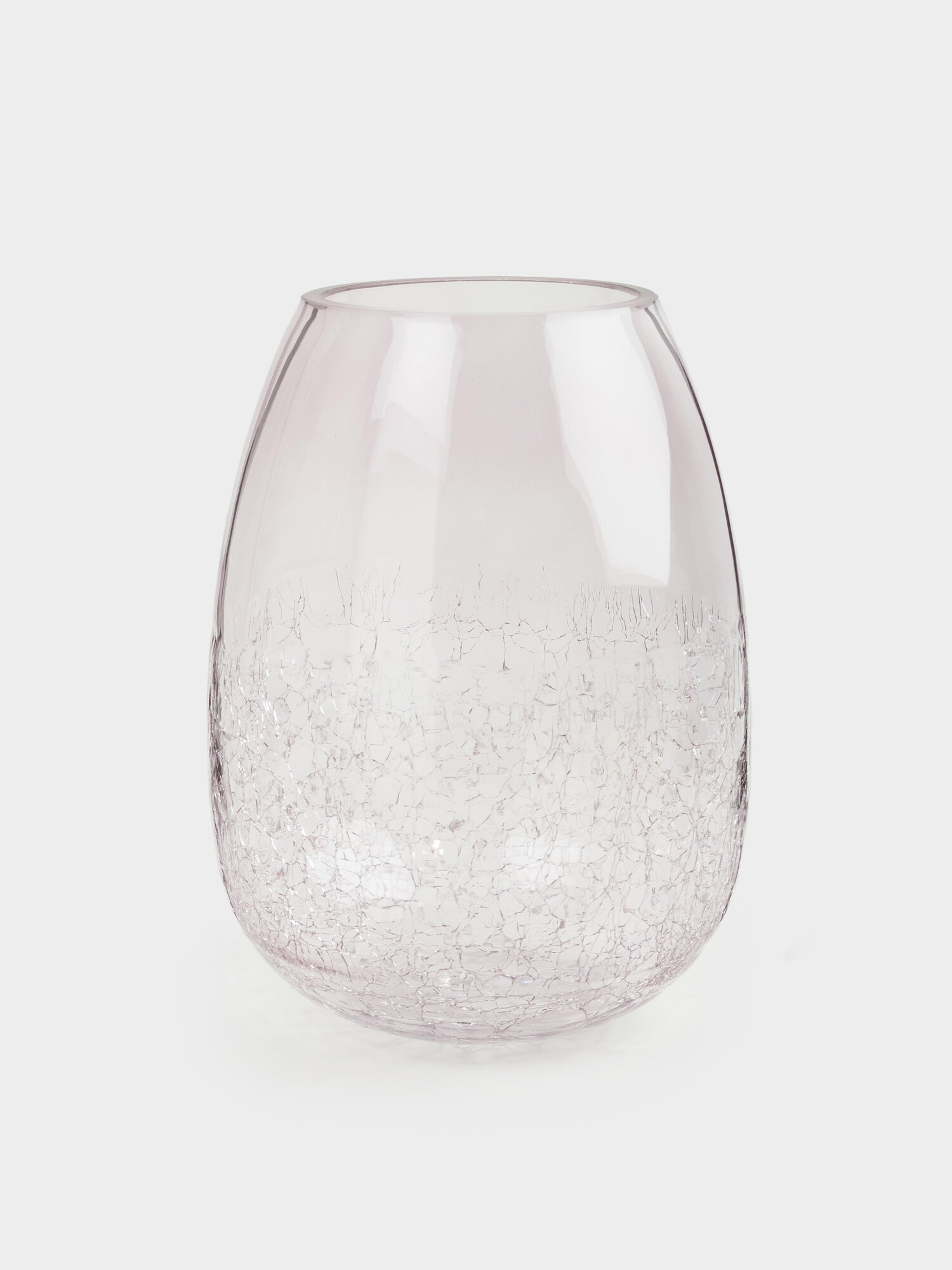 Ваза для цветов, 25 см, стекло, фиолетовая, Кракелюр, Ice, Kuchenland