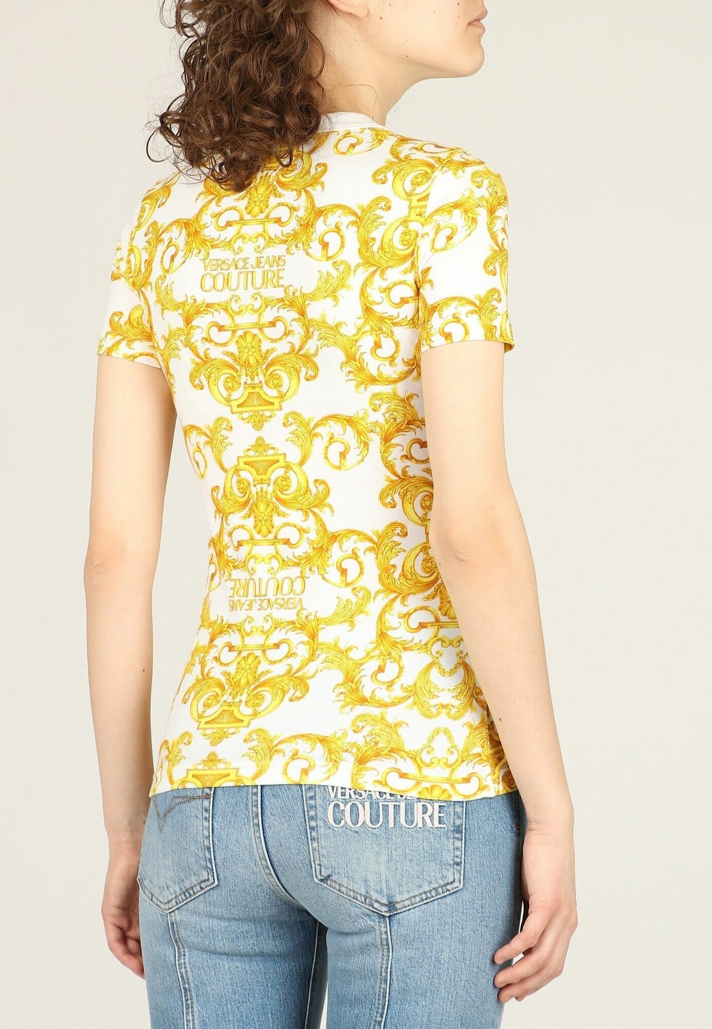 Футболка спортивная Versace Jeans Couture, размер 40, белый — фото 1