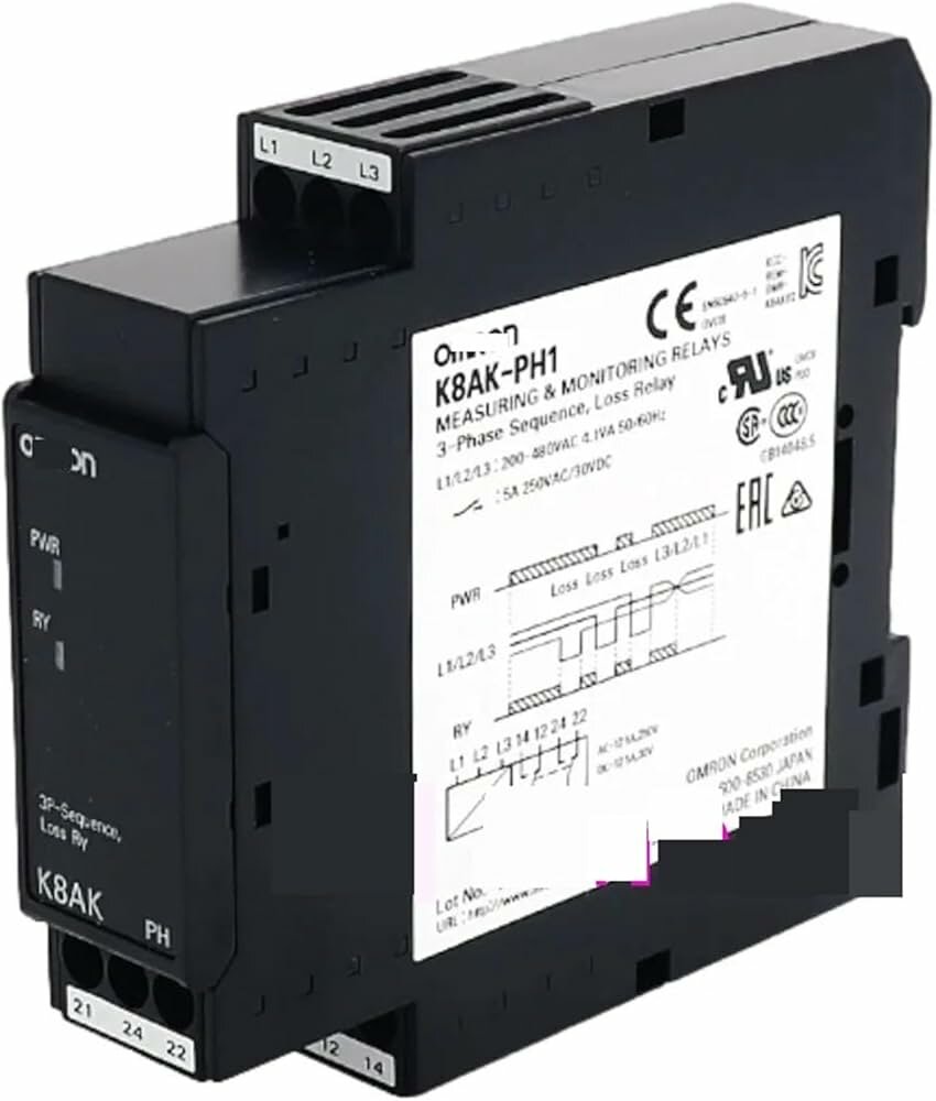 Реле контроля напряжения Omron K8AK-PH1 200–480 В AC