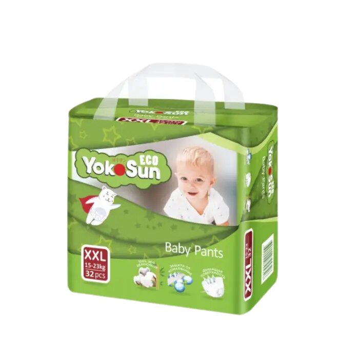 YokoSun Подгузники детские-трусики Eco р. XXL (15-23 кг) 32 шт