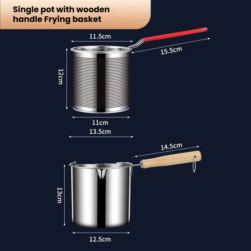Многофункциональная кастрюля 316L для жарки и варки лапши – 2-в-1 с сеткой и корзиной!