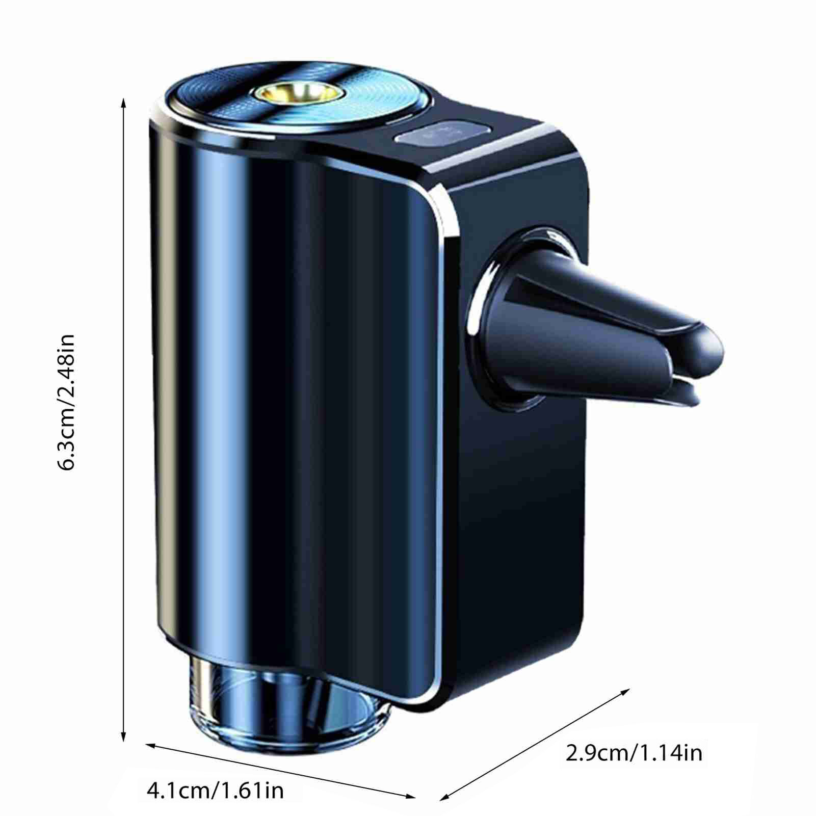 Освежитель воздуха для автомобиля, 3-режимный регулируемый интеллектуальный автомобильный диффузор эфирных масел с вентиляционным зажимом, перезаряжаемый автомобильный ароматерапевтический диффузор (белый чай)