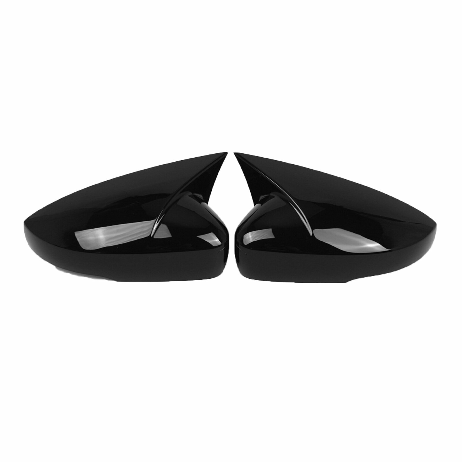 2 штуки Задняя крышка зеркала двери Крышка зеркала крыло Замена для VW Polo MK6 2009-2017 6R0857537B 6R0857538B Черный ABS 28.5*17.5*13cm 448g Без различия между левым и правым приводом