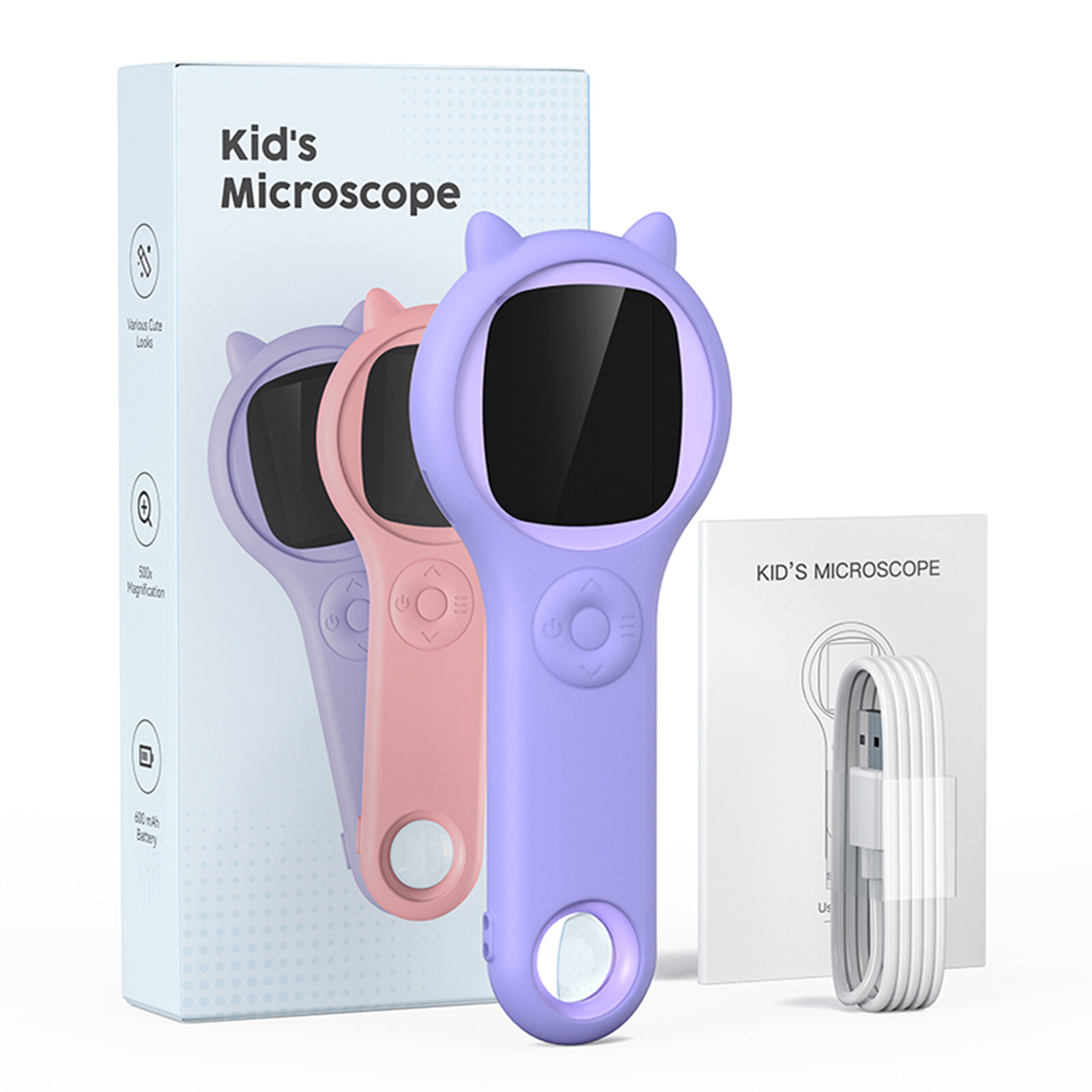 Kid Microscope Lins Science Education Toy 500x ручные карманные комплекты