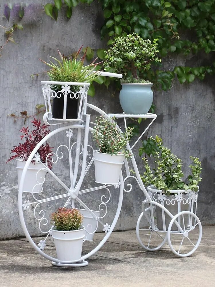 Подставка для цветов, напольная, металл, бежевая, для орхидей, 70x32x84 см