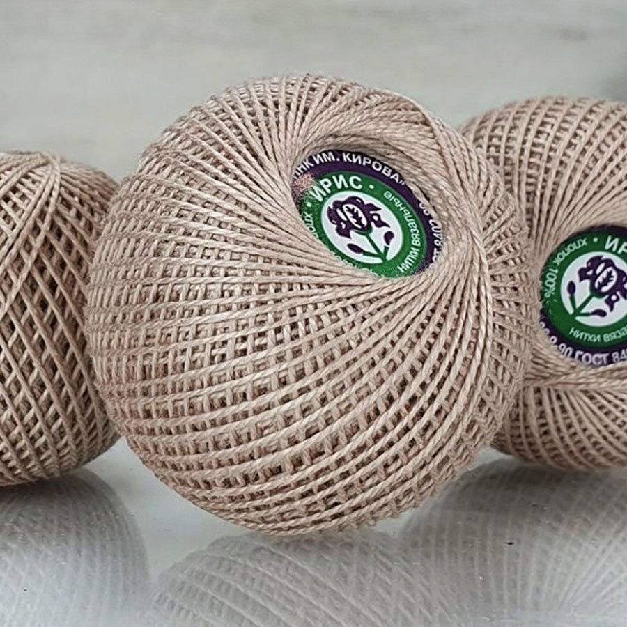 Пряжа ПНК им. Кирова ирис 20 6602 беж (4 мотка)