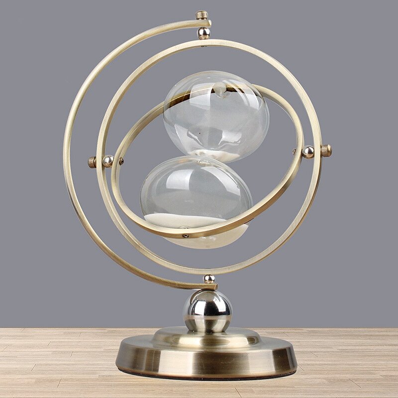 Глобус время песочные часы настольные поделки декор металл 30 мин таймер украшения для офиса украшение дома подарок на день рождения