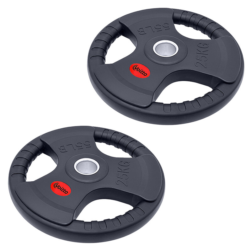 Набор дисков обрезиненных с 3-мя хватами Voitto V-302 25 кг (2 шт) - d51