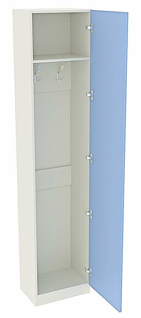 Аптечный шкаф для одежды персонала на одного человека серии голубой горизонт №1