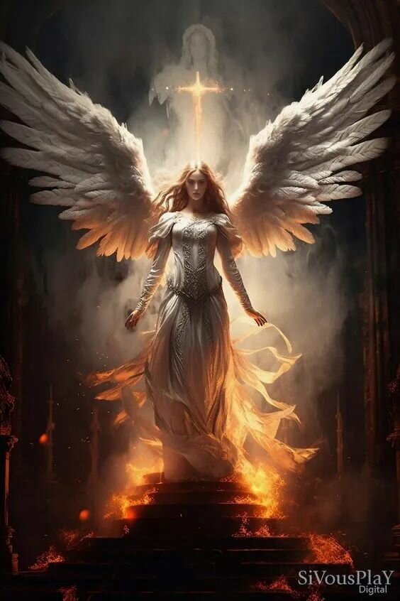 Алмазная Картина "Ангел" 5D Круглый Бриллиант 40х50 См.