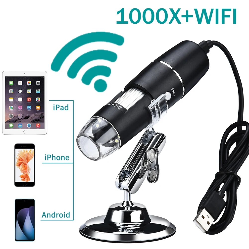 Портативный цифровой микроскоп TKDMR 50-1000х, WIFI microscope