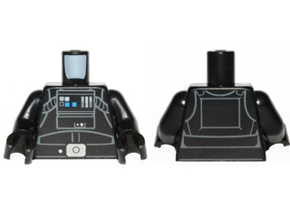 Torso SW TIE Pilot, Detailed with Back Printing Pattern (Rebels Cartoon Style) / Black Arms / Black Hands, 973pb1880c01 Black U