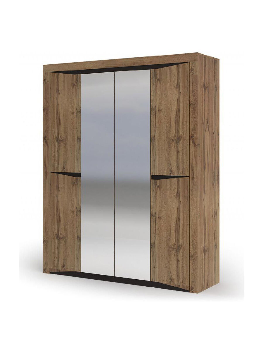 Шкаф Стендмебель Паола ШК 703 дуб крафт золотой, 2200x532x1780