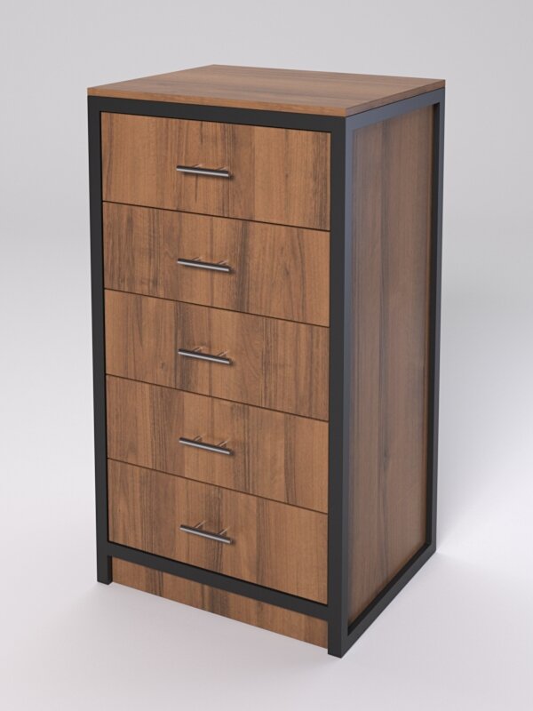 Тумба для офисной техники №3А "стронг" в стиле лофт, Орех. Производитель товара - компания Westcom.