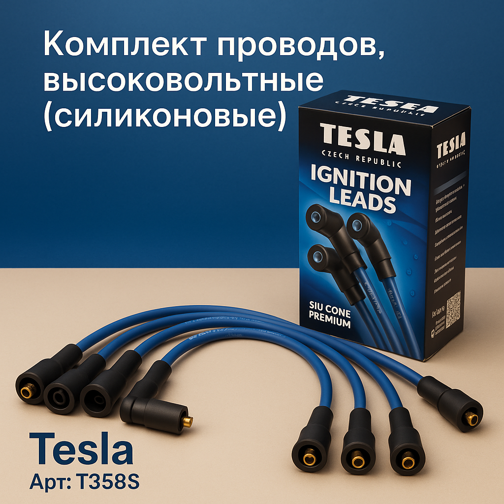 Комплект провода, высоковольтные (силиконовые) Tesla T358S GAZ 2402 2410 Волга Собол Комби UAZ 2206 УАЗ ГАЗ 3303