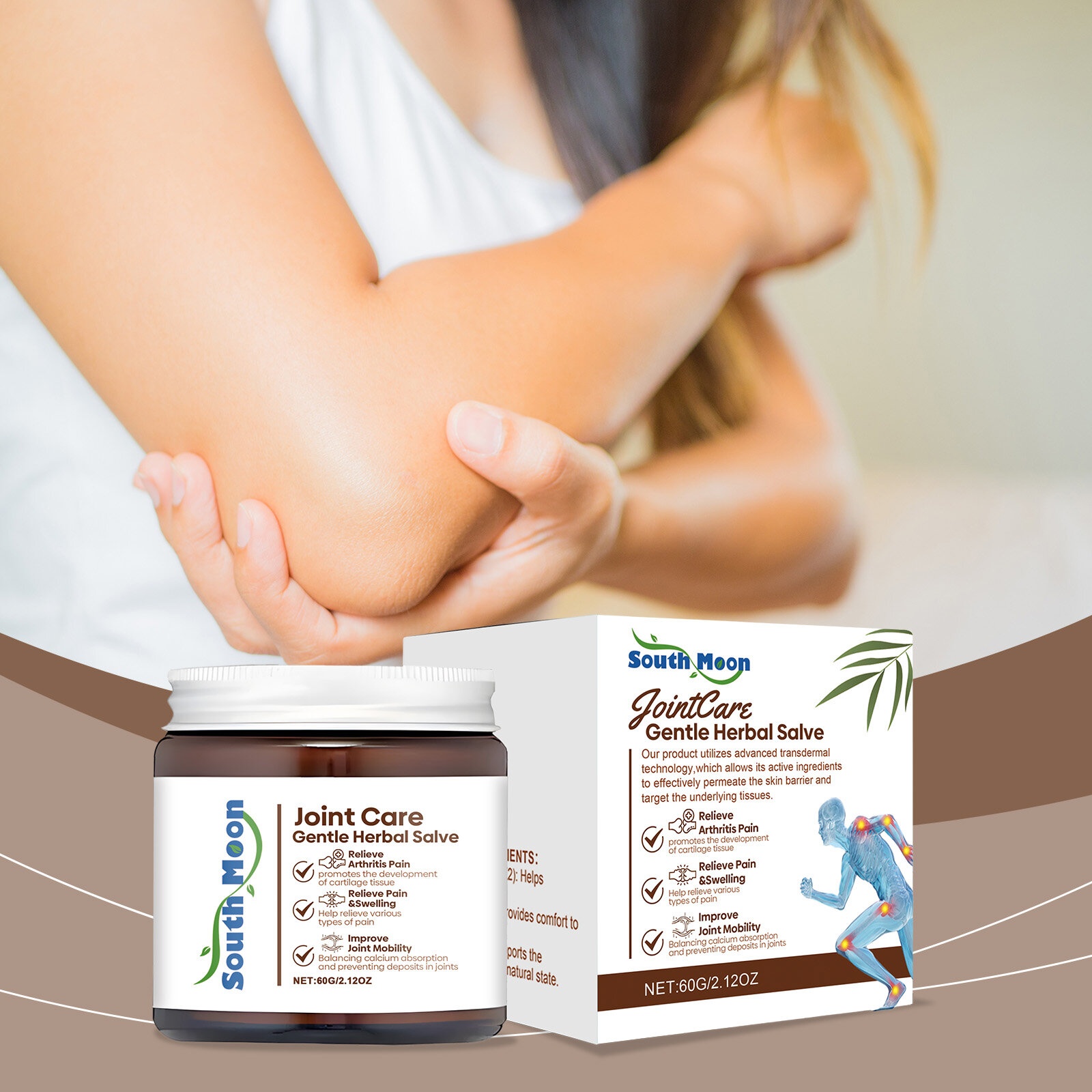 Травяной крем для ухода за суставами массаж коленных локтей плеч и шеи восстанавливающий мазок для ухода за суставами