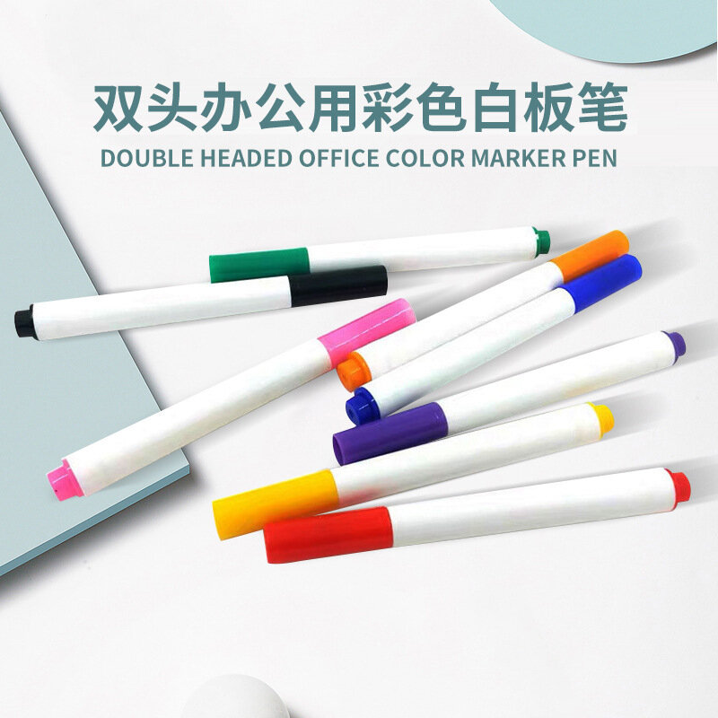 Стираемая ручка, для белой доски, черная, круглая головка