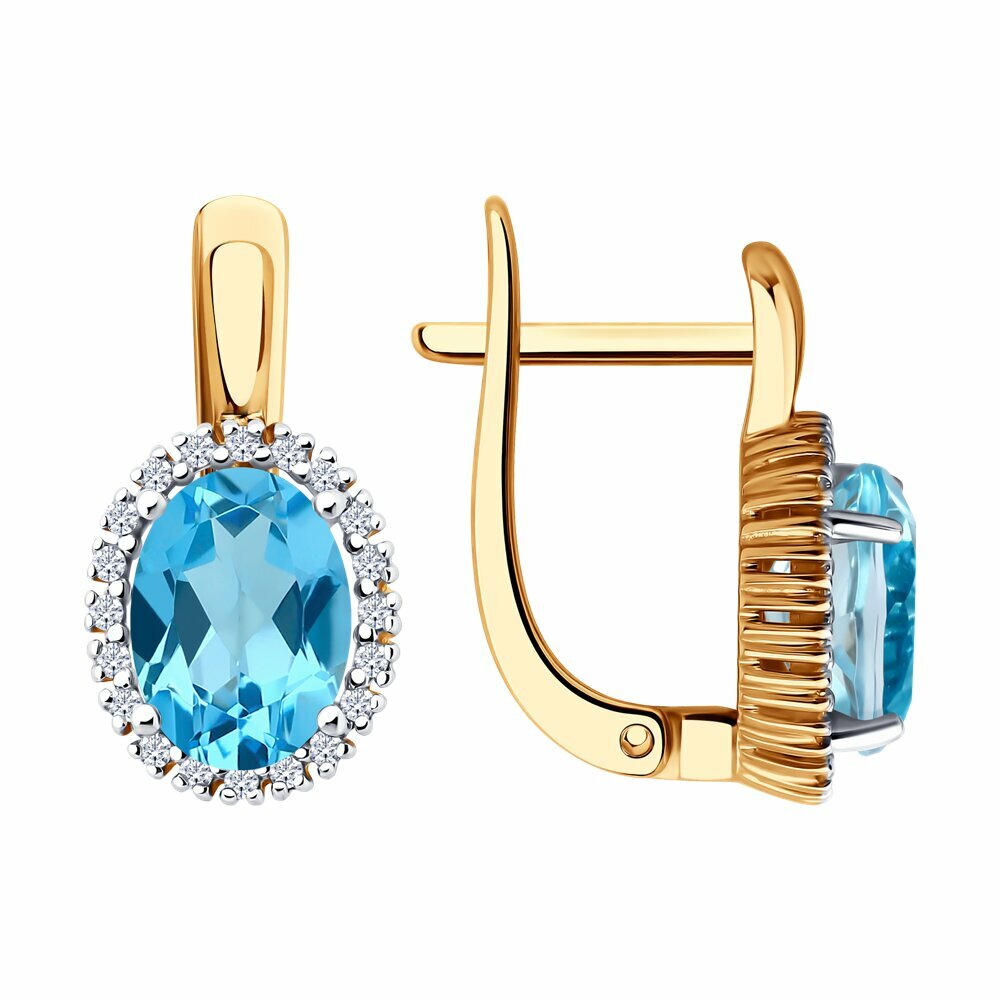 Серьги, красное золото, 585 проба