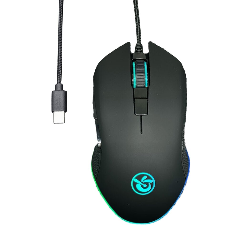 Проводная мышь с портом Type C, черная