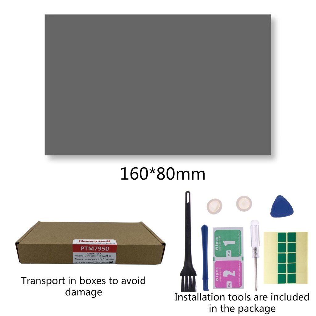 Термопрокладка Honeywell- PTM7950, для процессора ноутбука, видеокарты, графического процессора с фазовым охлаждением, Прокладка для силиконовой смазки