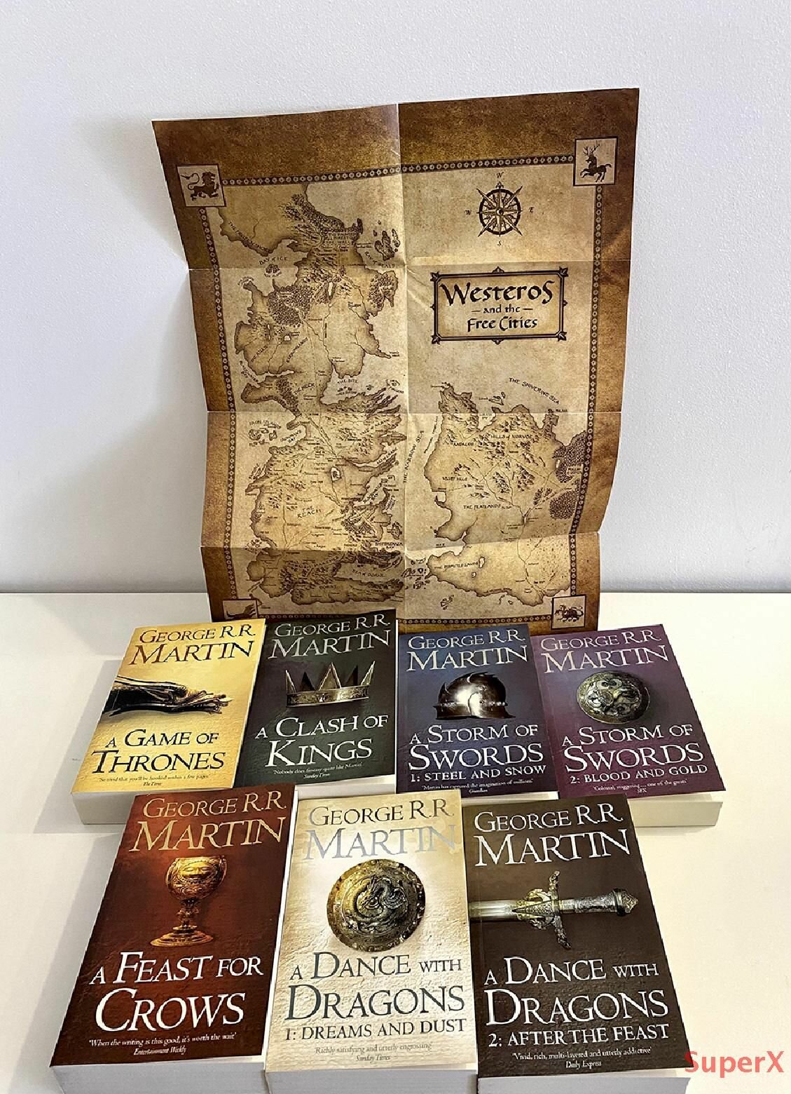 Дж. Мартин. Набор английских изданий "Игра престолов", 7 штук / Песнь льда и пламени / Джордж Мартин