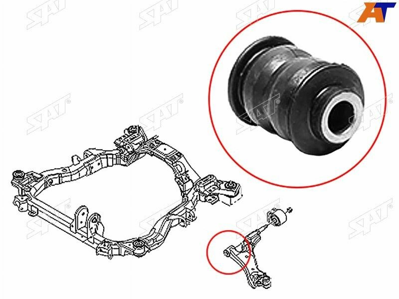 . SAT Сайлентблок переднего нижнего рычага передний CHEVROLET CAPTIVA /DAEWOO WINSTORM/OPEL ANTARA 07-