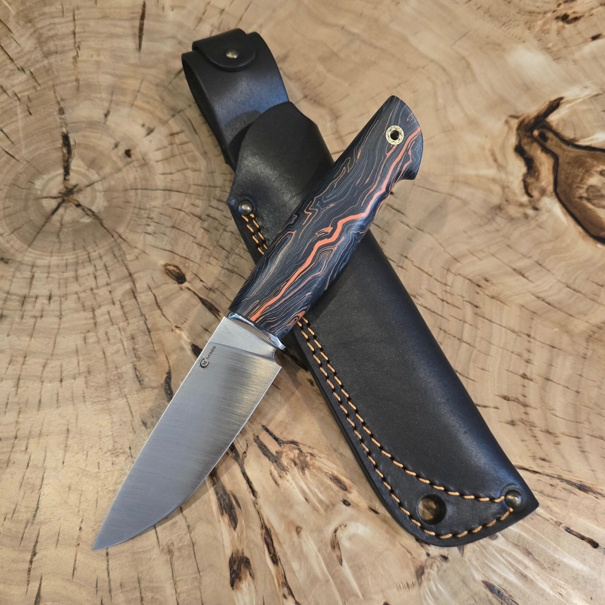 Нож Сокол, сталь M398, рукоять микарта, Мастерская Семина