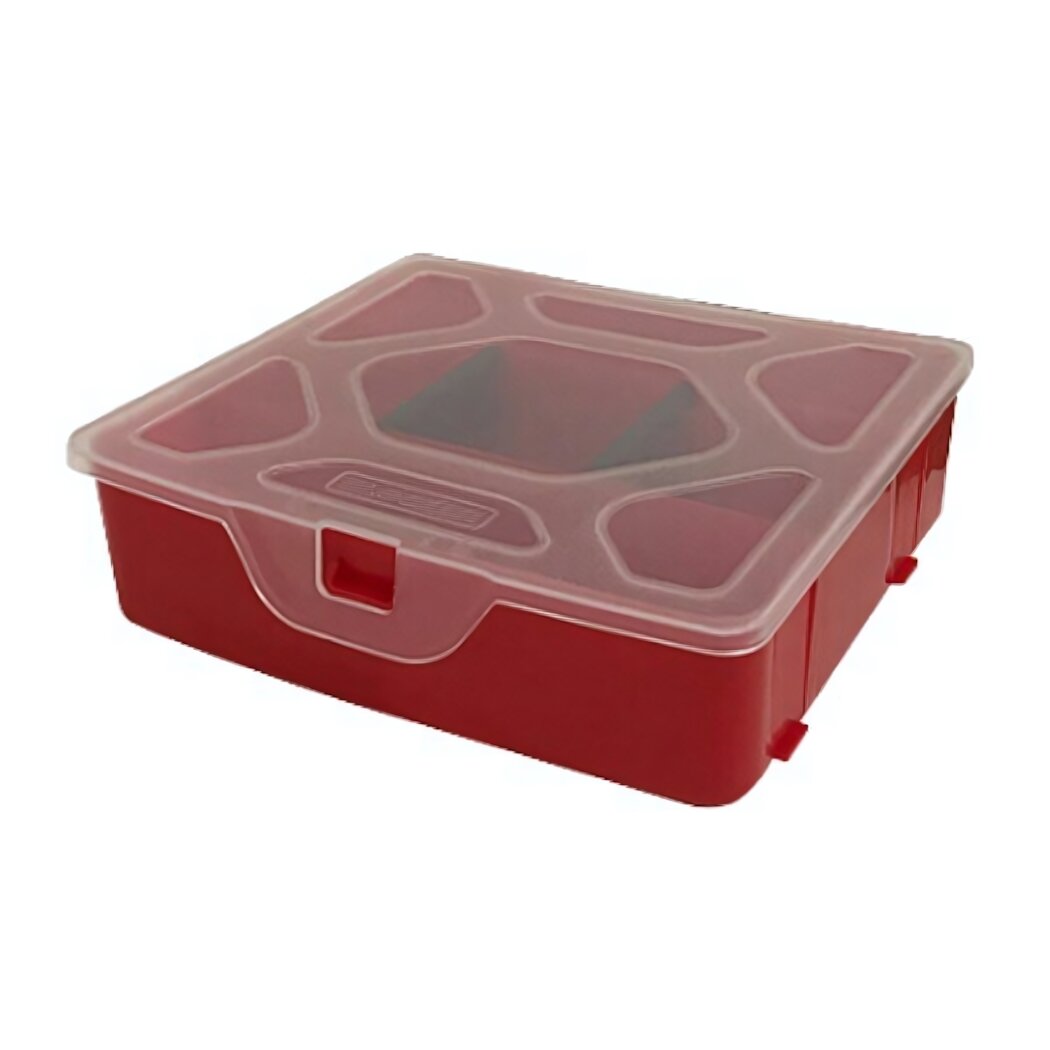 Органайзер пластиковый 'Master' 5,5", красный, с прозрачной крышкой и регулируемыми ячейками