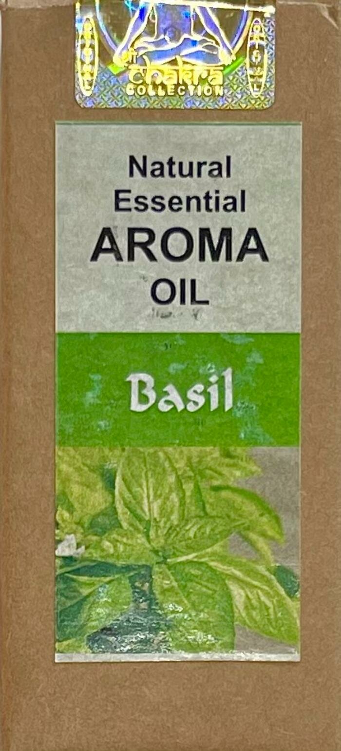 Natural Aroma Oil BASIL, Shri Chakra (Натуральное ароматическое масло базилик, Шри Чакра), 10 мл.