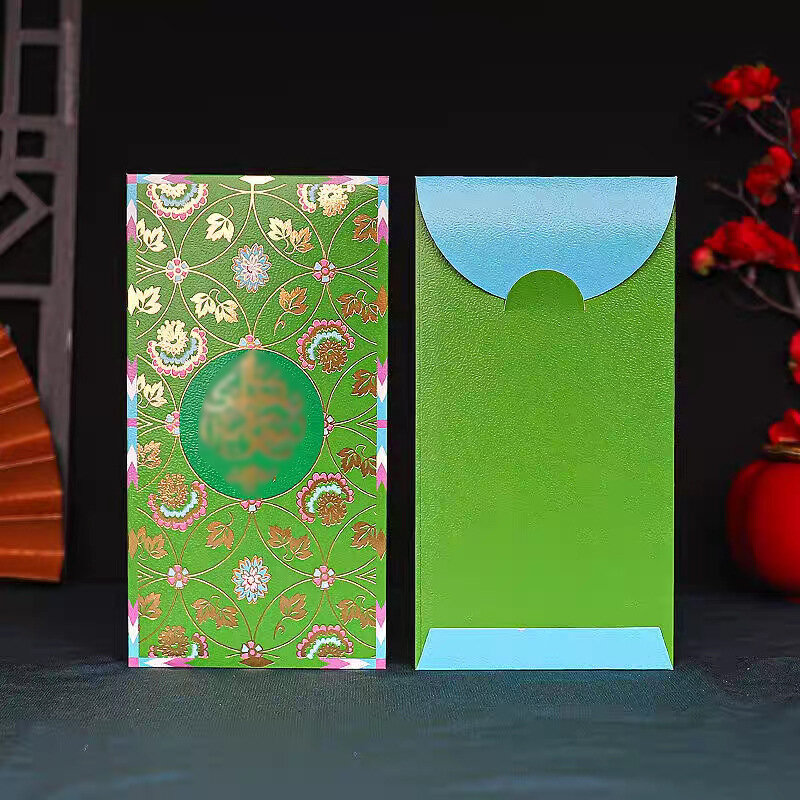 Конверты "Зелено-красные", с бронзовым покрытием