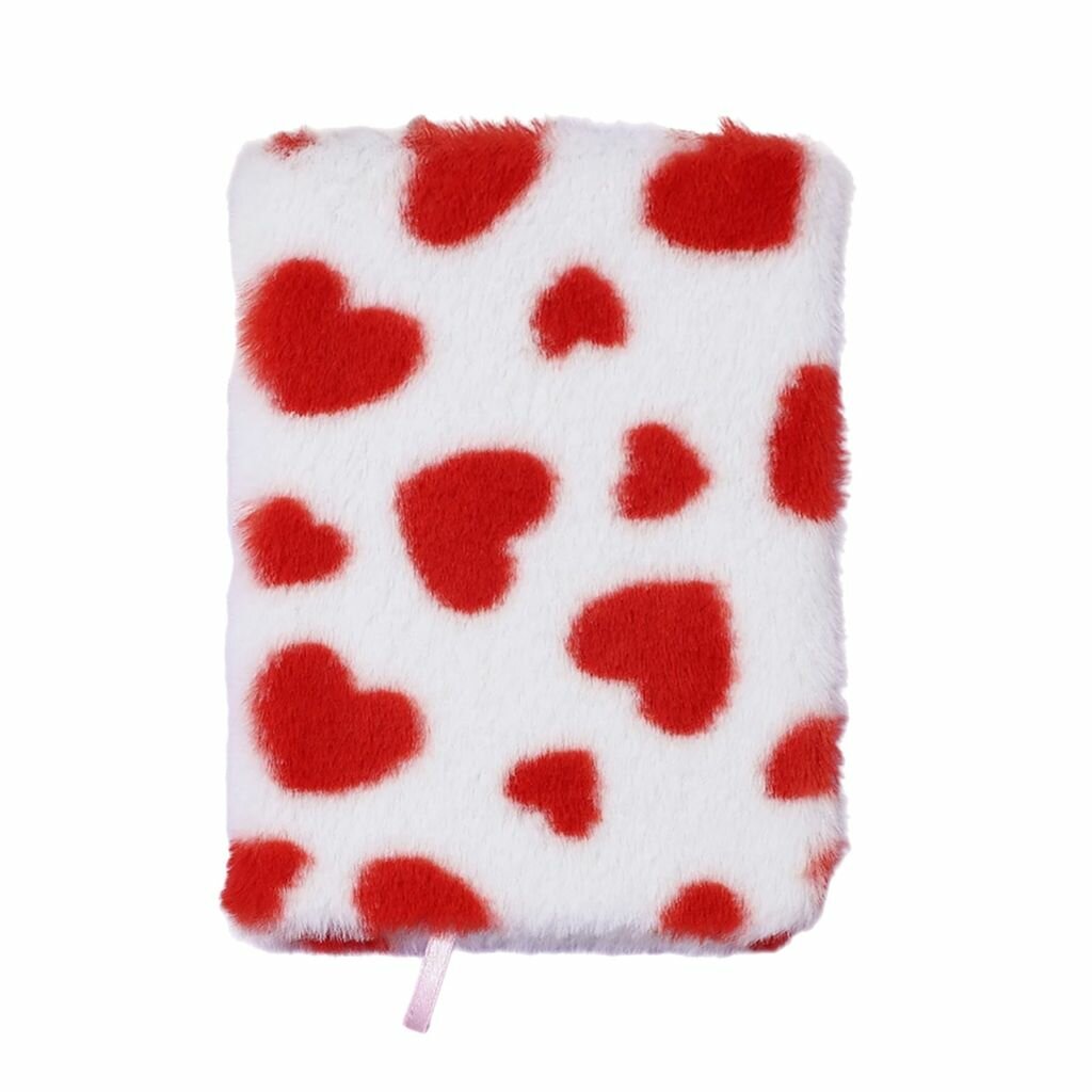 Блокнот, Плюшевый блокнот A5 - красный, 1 шт.