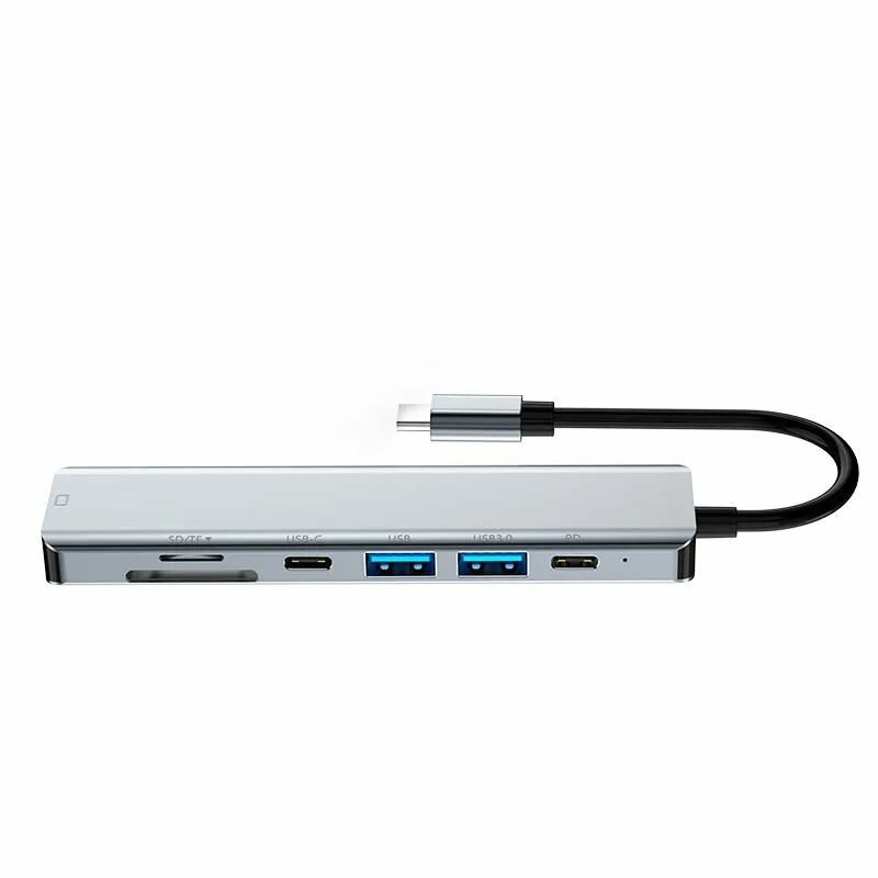 Type-C HUB для MacBook / USB разветвитель / HDMI адаптер / USB HUB 3.0 / USB 3.0, USB 2.0, HDMI, SD, Micro SD
