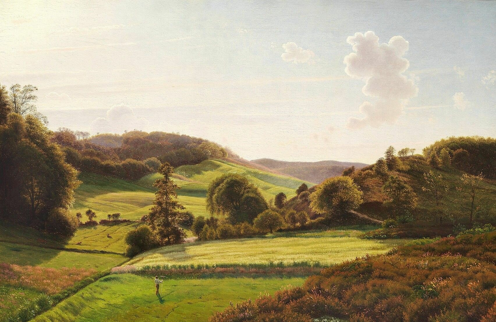 Картина Вильгельма Кина Летний пейзаж с холмами 60х39 см