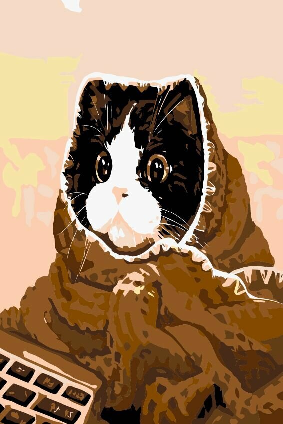 Детская картина по номерам МТ338 "Кот в очках" 20x30