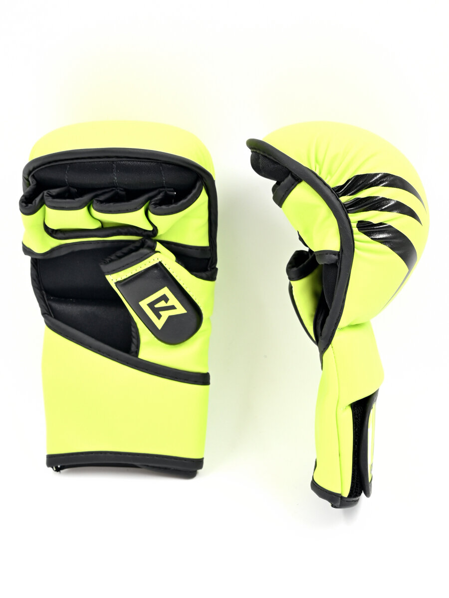 Перчатки для ММА RagE Fight Gear, салатовые, искусственная кожа, L