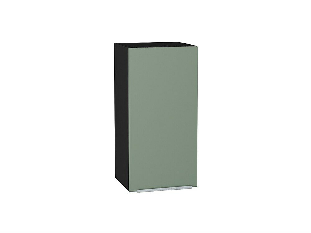 VVT Шкаф верхний с 1-ой дверцей Фьюжн Graphite, Silky Mint, 720, 350 В*Ш*Г 716*350*320, фасад МДФ Silky Mint, корпус Graphite Silky Mint