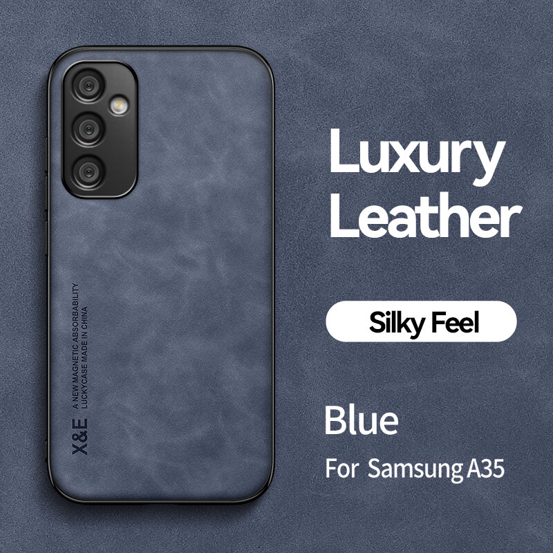 Подходит для Samsung Galaxy A35/ Самсунг Галакси A35 Чехол для смартфона, с защитой камеры и противоударным кожаный, A35, подставка, soft touch,360° Полная защита, резина, пластик, искусственная кожа,