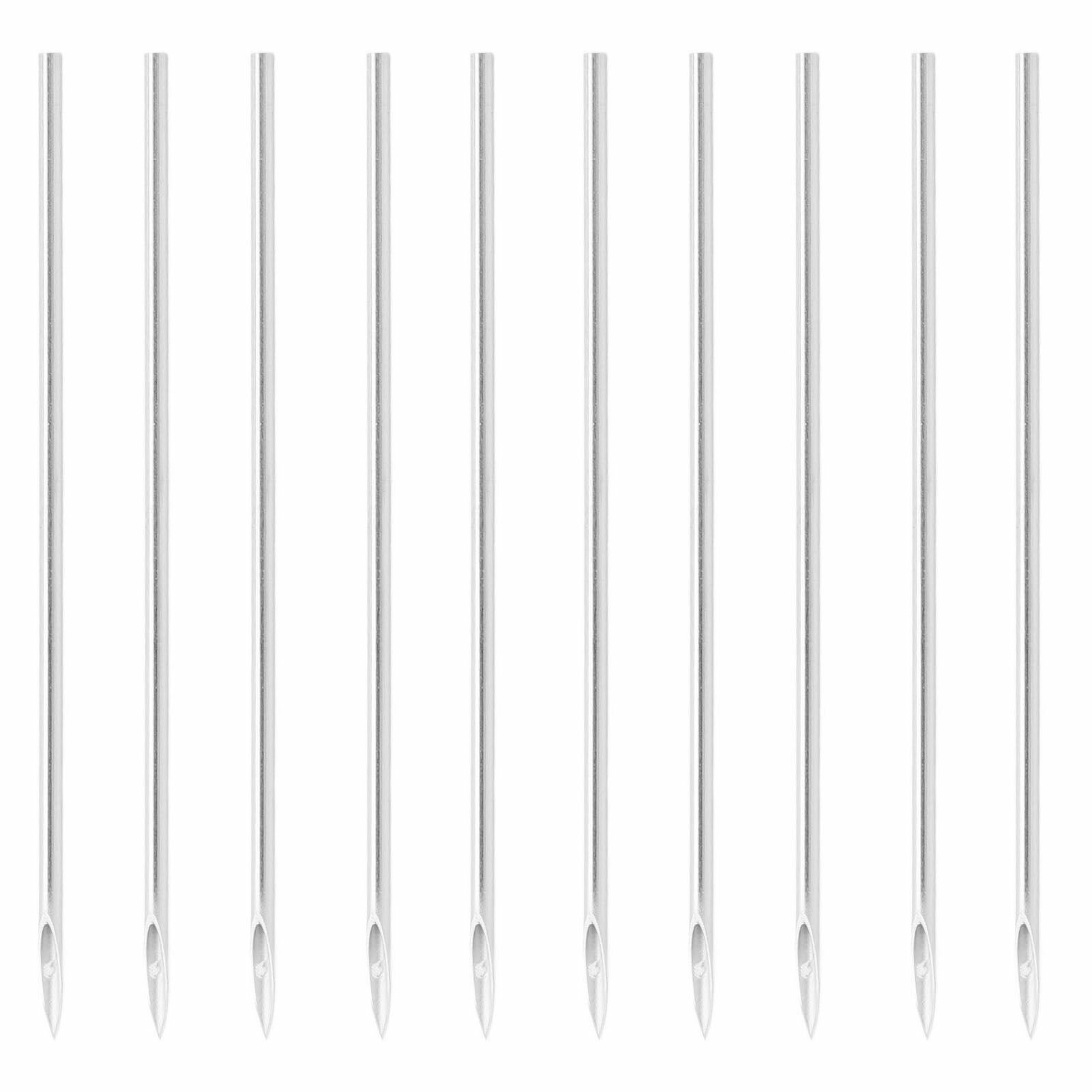 100 одноразовых игл для пирсинга из нержавеющей стали 316, 16G 1.2MM, безопасные и гигиеничные