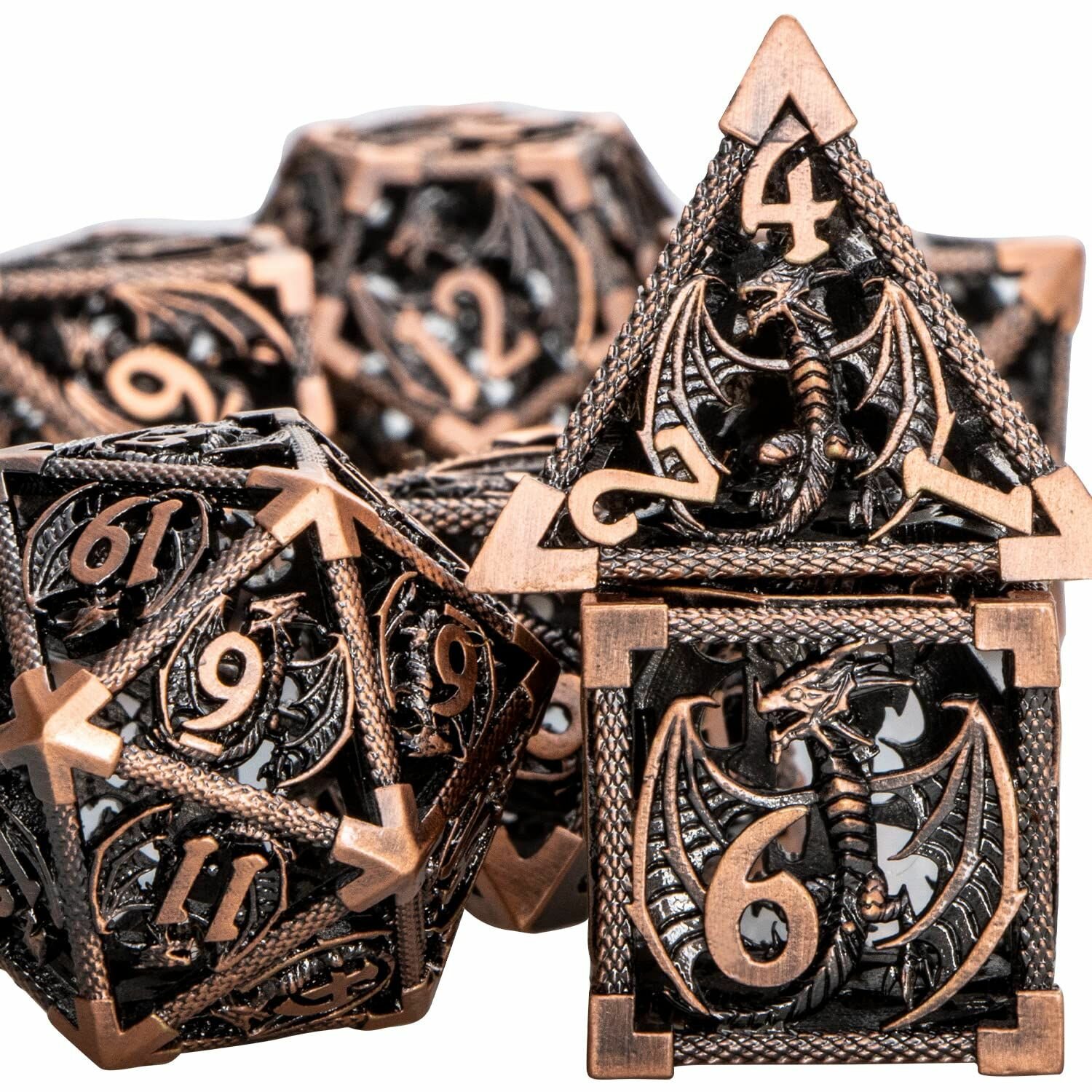 Кубики для DnD (ДнД) 7 шт Металлические , Кости игральные Дайсы, Классический набор дайсов Dungeons & DragonsРолевая игра , Pathfinder, настольные игры