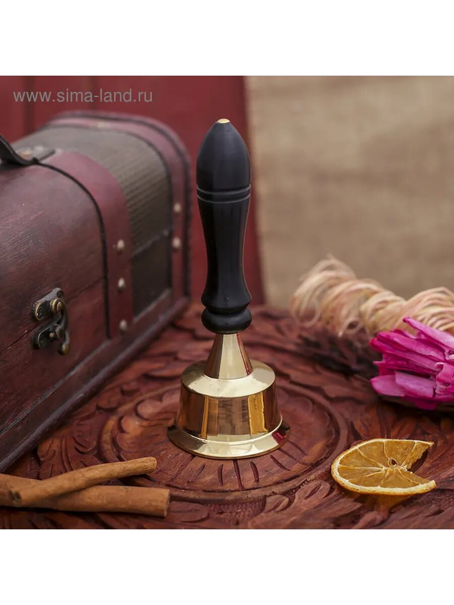 Звонкий колокольчик из латуни и дерева