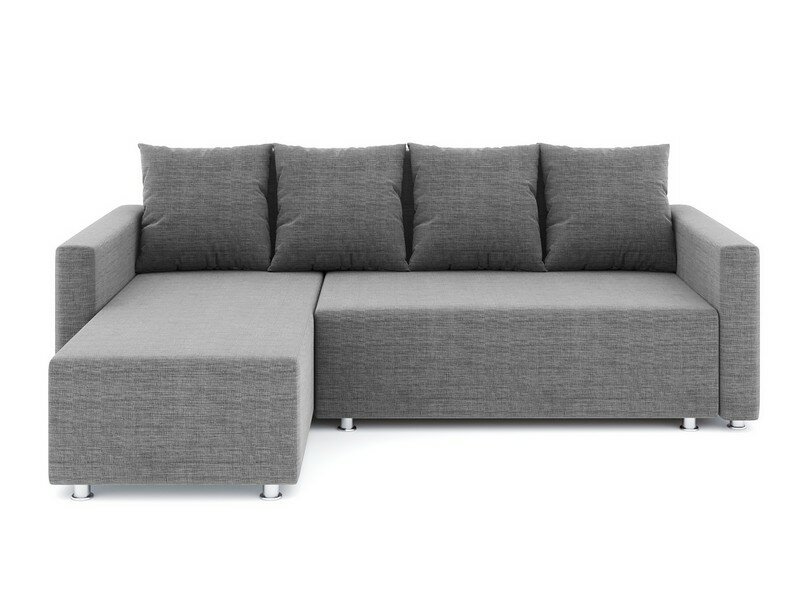 Угловой диван "Челси" механизм еврокнижка, в ткани рогожка дрим грей