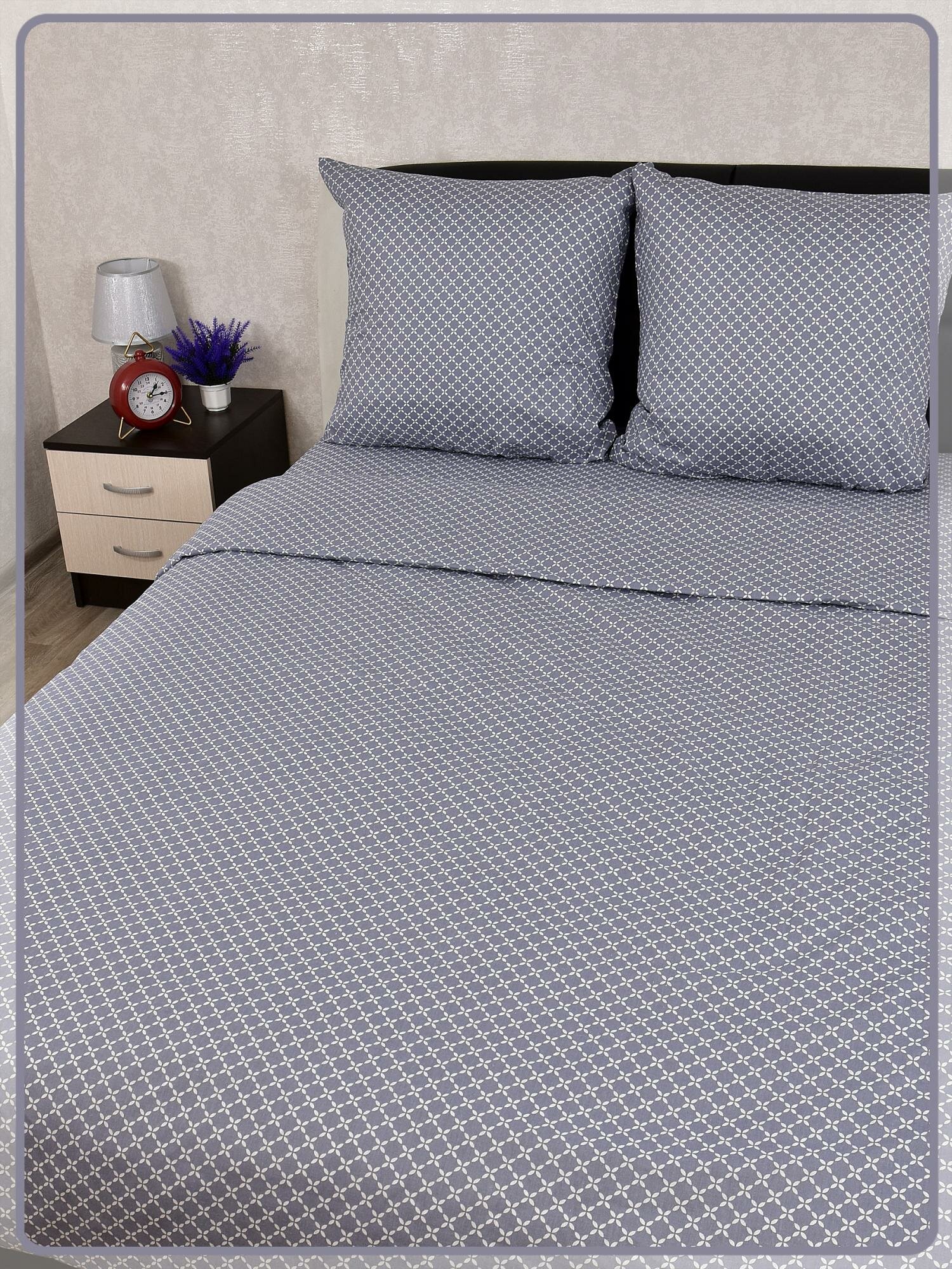 Постельное белье бязь Вестерн вид 8 серый 1,5 спальное