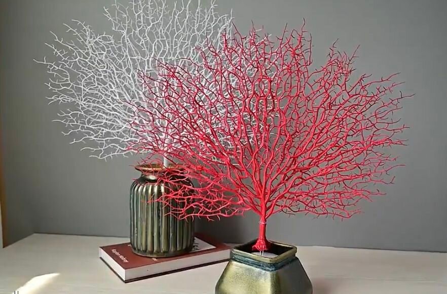 Икустаенный коралл Красная Горнонария 45x55 см