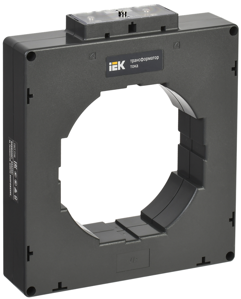 Трансформатор тока IEK / ИЭК ТТИ-125 с первичной обмоткой, самозатухающий пластик, черный, 191х220х52мм, 2500/5А 15ВА, класс точности 0.5, ITT70-2-15-2500 / электрооборудование