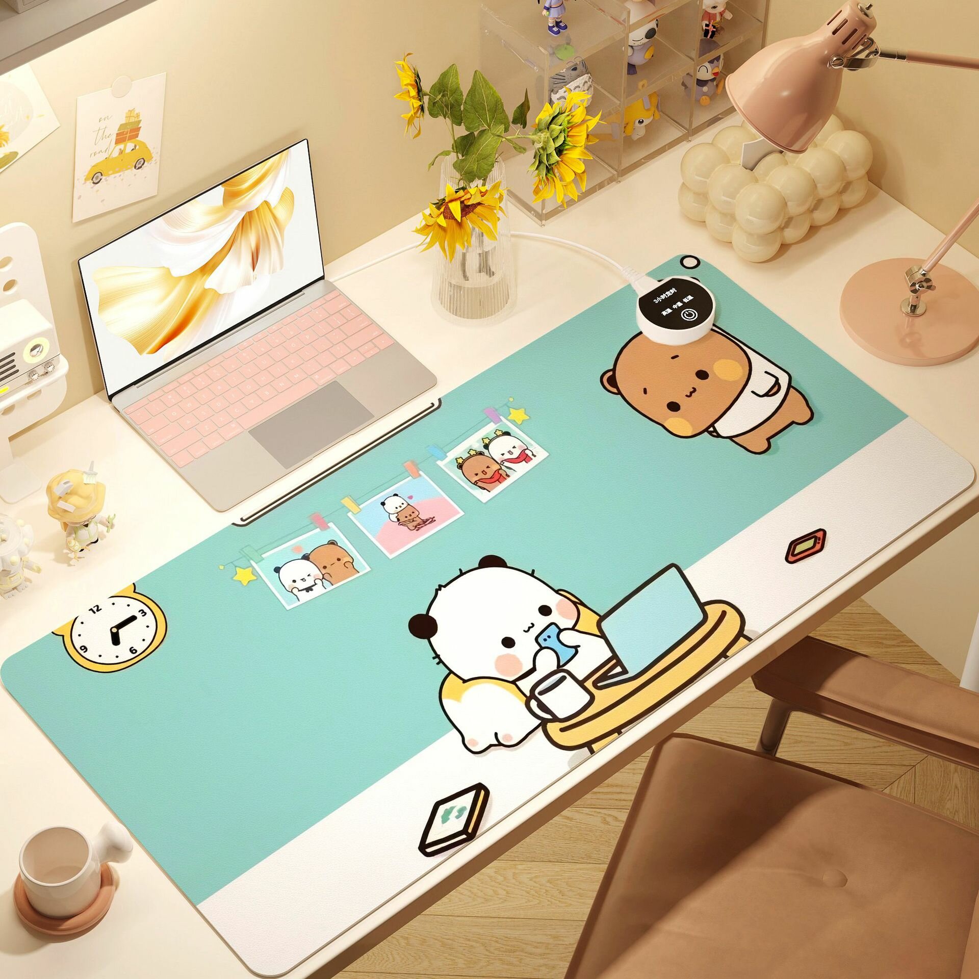 Коврик для мыши SN10-07, с подогревом, мультяшный, 60x36 см