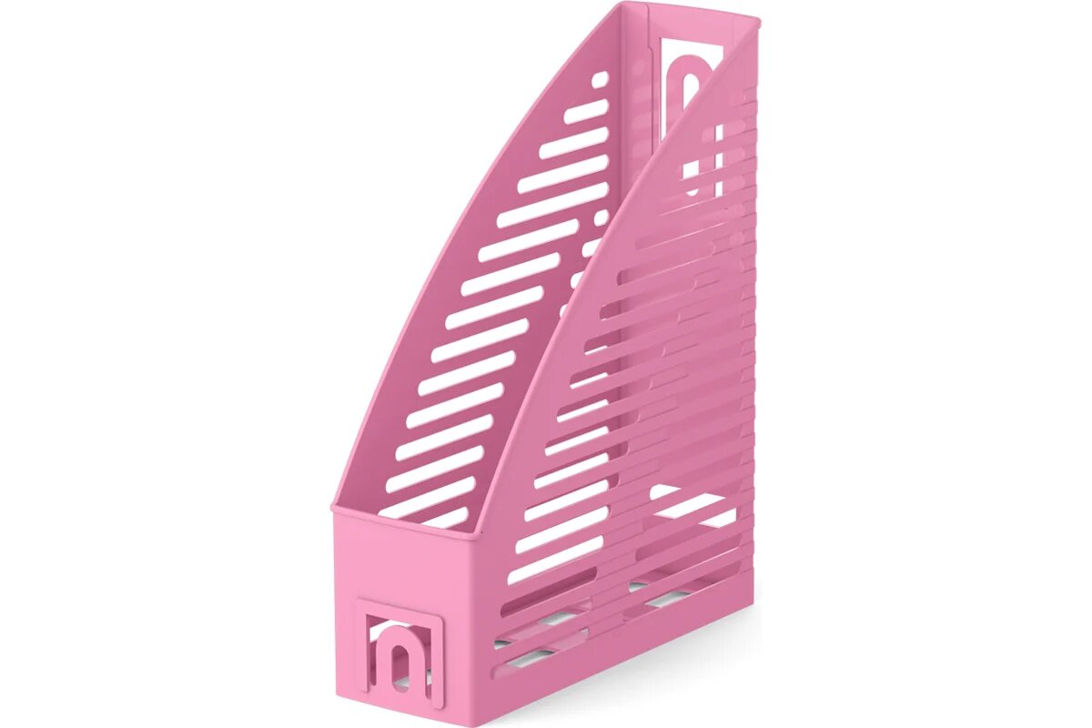 ErichKrause вертикальная пластиковая подставка для бумаг Base Pastel 85 мм розовый 57951
