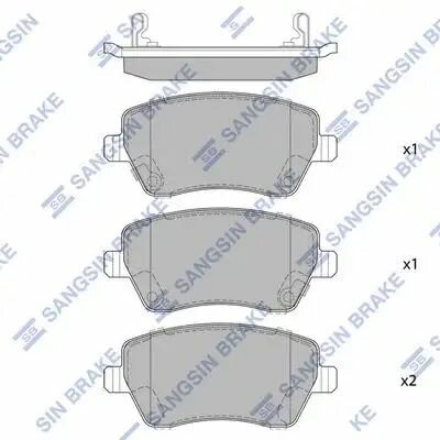 SNS колодки дисковые передние Nissan Micra, Note, Renault Clio, Logan, Duster 1.0-1.6 03>