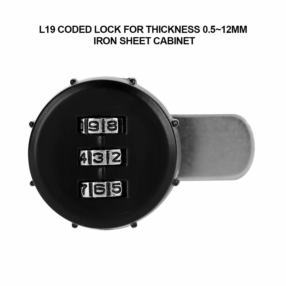 3-значный кодовый замок из цинкового сплава с паролем для шкафа, ящика, сейфа L19